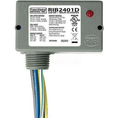Relays and Sequencers | Relays | RIB® Enclosed Relay RIB2401D, 10A ...