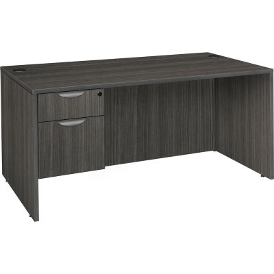 Regency Legacy 60" Single Pedestal Desk, Ash Grey