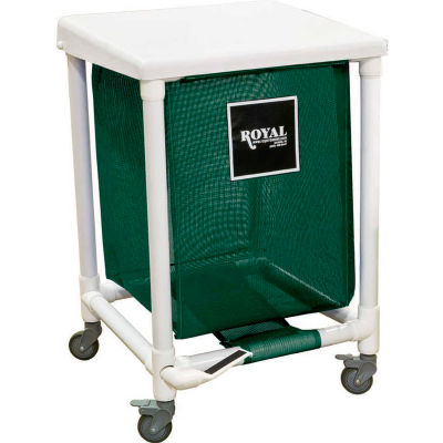 PVC Hamper, 24 Gal, Sgl, Green Mesh Liner, 2 Sw/2 Sw Lock, with Foot Pedal