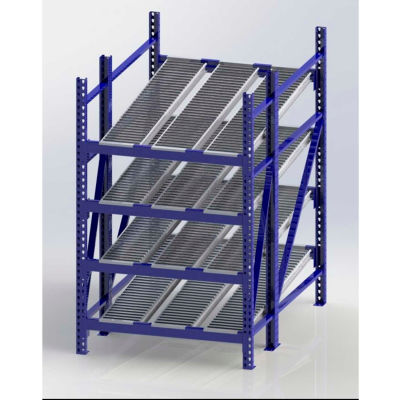 Bulk Rack | Carton Flow Rack | UNEX RR99S2R4X6-S Gravity Flow Roller ...