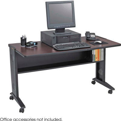 Safco® Products 1933 54"W Reversible Top Computer Desk with Casters ...
