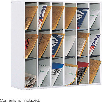 Mailroom Furniture | Mailroom-Equipment | 18 Compartment Wooden Mail ...