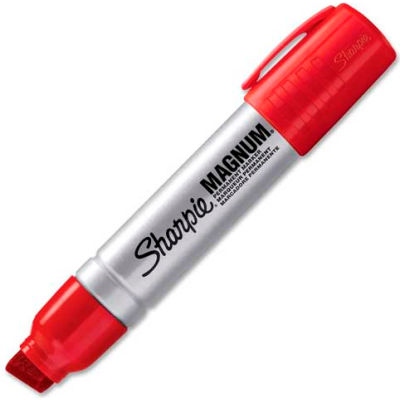 Sharpie® Magnum Permanent Marker, Extra Large Chisel, Red Ink - Pkg Qty ...