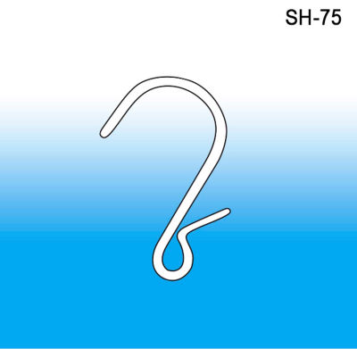 Strip "S" Hooks, 1-3/4"L X .080"Dia., Pinched End - Zinc Plated Steel ...