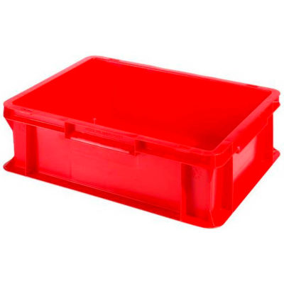 SSI Schaefer Euro-Fix Solid Container EF4120 - 16" x 12" x 5", Red