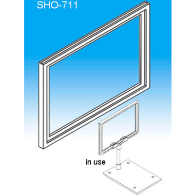 Sign Holder Frame, 7" X 11", Styrene, Black