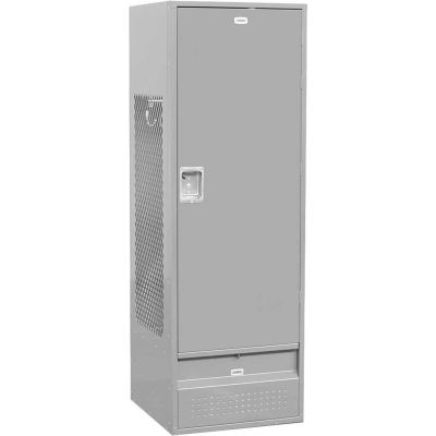 Steel Gear Locker With Solid Door, 24"Wx24"Dx72"H, Gray, Unassembled ...