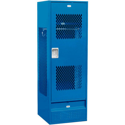 Steel Gear Locker With Ventilated Door, 24"Wx24"Dx72"H, Blue ...