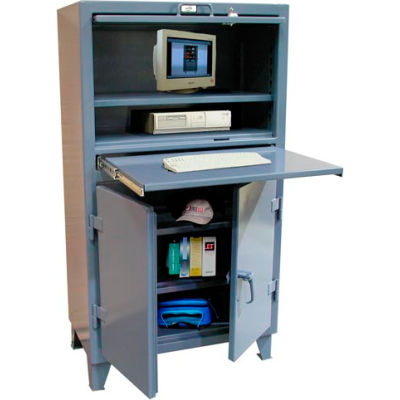 Strong Hold Deluxe Industrial Computer Cabinet 36"W x 20"D x 66"H ...