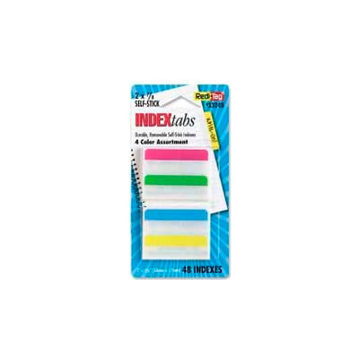 Redi-Tag® Removable Tabs, 2" x 11/16", Assorted Colors, 48 Tabs/Pack