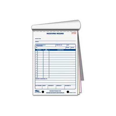 Tops® Receiving Record Book, 3-Part Carbonless, 5-9/16" x 8-7/16 ...