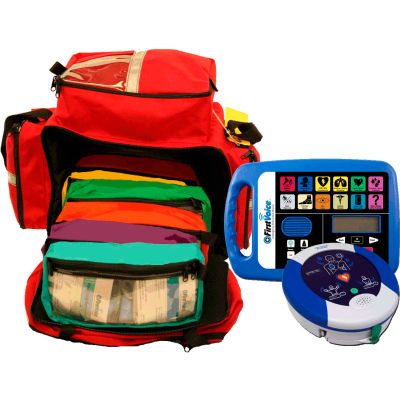 First Voice™ Jump Bag First Aid Responder Kit with AED