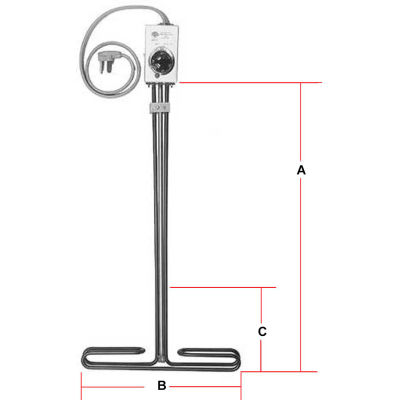 Tempco Immersion Tank Heater TAT40005, 6000W 240V 316 Stainless