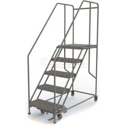 Mobile 5 Step Steel 24"W X 24"L Work Platform Ladder - 800 Lb. Capacity ...