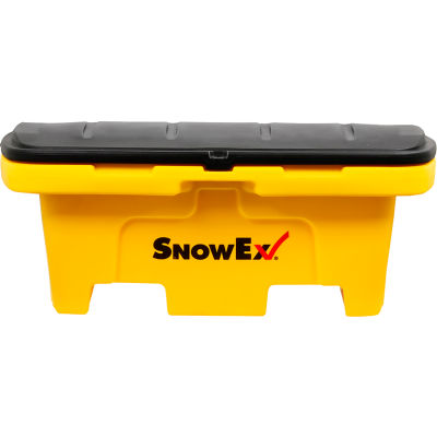 SnowEx 6 Cubic Foot Salt Storage Box, Yellow, 48"L x 33-1/4"W x 20-3/4 ...