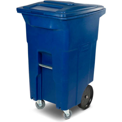 Toter Heavy Duty Two-Wheel Trash Cart w/Casters, 64 Gallon Recycling ...