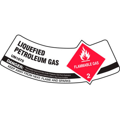 Accuform MCSLPERVSP Gas Cylinder Shoulder Label, Liquefied Petroleum ...
