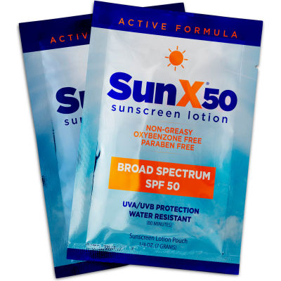 CoreTex® Sun X 50 61433 Sunscreen Lotion, SPF 50 Lotion, Pouch, 300/Case