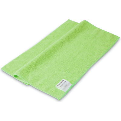 Boardwalk®, Microfiber Cleaning Cloths, 16" x 16", Green, 24/Pack