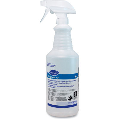 Diversey™ Glance Na Spray Bottle, 32 Oz., Clear, 12/Carton
