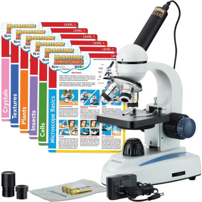 AmScope 40X-1000X 360-Degree Rotating Monocular Head Microscope with ...