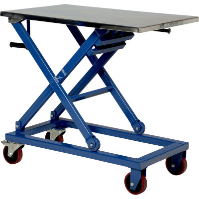 Mobile Hand Crank Mechanical Scissor Lift Table CART-660-M 660 Lb ...