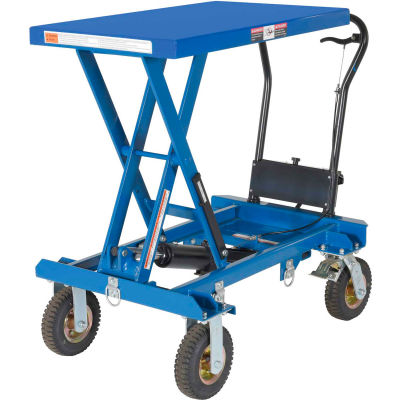 Pneumatic Tire Hydraulic Elevating Cart CART-PN-600 600 Lb. Capacity