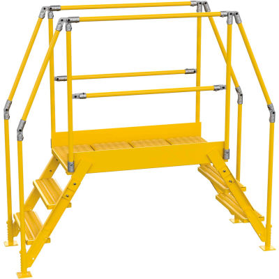3 Step Cross-Over Ladder - 78-1/2"L | B183849 - GLOBALindustrial.com