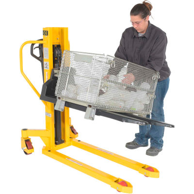 Manual High-Lift & Tilt Pallet Jack Truck, 21" x 45" Forks, 1500 Lb ...