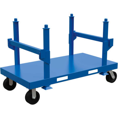 Heavy Duty Steel Stackable Material Cart 71" x 39" x 45", Blue, 5000lb ...