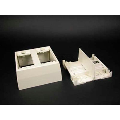 Wiremold 2344sd-2a 2-Gang Deep Divided Device Box, Ivory, 4-3/4"L ...