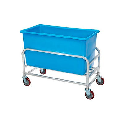 Winholt Aluminum Bulk Mover 8 Bushel 30-8-AL/BL with Blue Tub38-1/2"L x ...