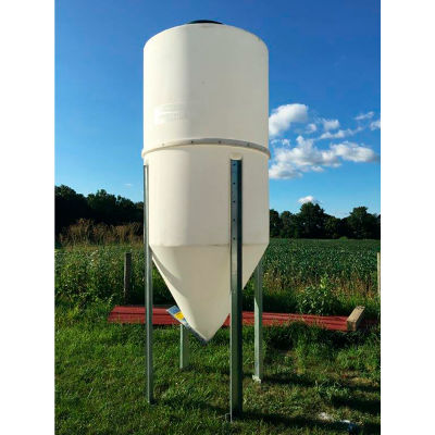 Plastic Storage Silo 2.5 Tons with 10 Gauge Galvanized Steel Frame UV ...