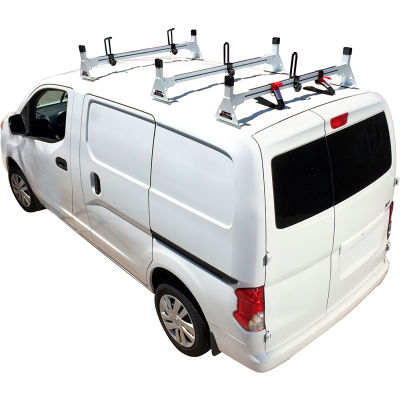 Vantech H1 3 Bar Aluminum Ladder Roof Rack For Nissan NV200 2013-On, White