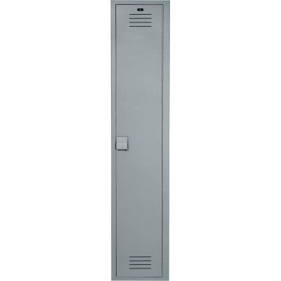 Bradley 1-Tier 1 Door Lenox Plastic Locker, 12"W x 18"D x 60"H, Gray ...