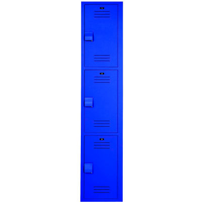 Bradley 3-Tier 3 Door Lenox Plastic Locker, 12"W x 15"D x 20"H, Deep ...