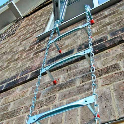 Saf-Escape 4-5 Story Portable Fire Escape Ladder - Extra Thick Walls ...