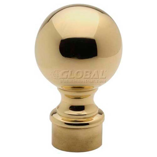 Lavi Industries, Ball Finial, for 1.5" Tubing, Polished Brass