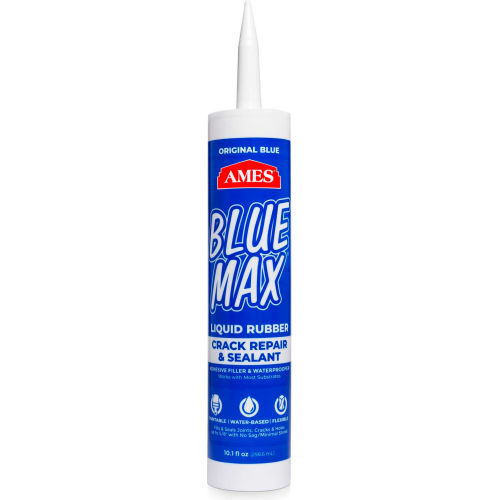 AMES BLUE MAX Liquid Rubber Caulk & Sealant - 10.1 oz Tube