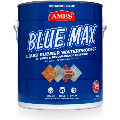 AMES BLUE MAX Liquid Rubber Waterproofer - Regular Grade 1 Gallon Pail