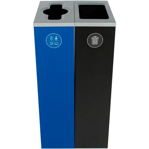 Busch Systems Spectrum Double Cube Slim - Mixed Recyclables/Waste, 20 ...