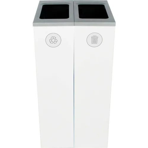 Busch Systems Spectrum Double Cube Slim - Recycling/Waste, 20 Gallon ...