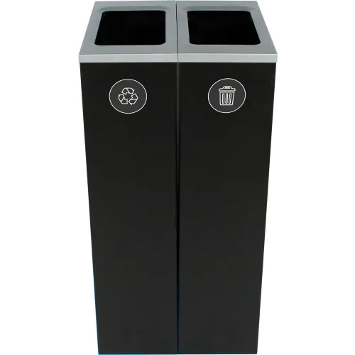 Busch Systems Spectrum Double Cube Slim - Recycling/Waste, 20 Gallon ...