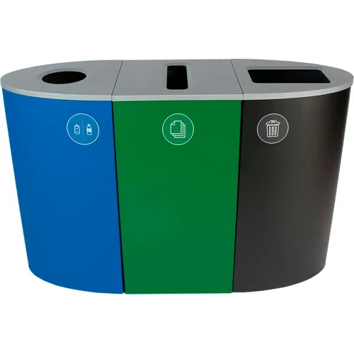 Busch Systems Spectrum Triple - Cans & Bottles/Paper/Waste, 68 Gallon ...