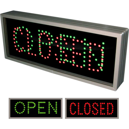 Tapco Outdoor Blank-out LED Direct-view Banking Signs, Open/Cosed, 18"W ...