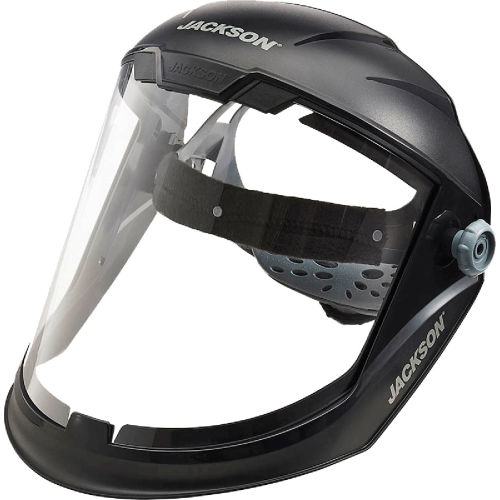 Jackson Safety® Maxview Premium Ratchet Faceshield, Chin Guard, Clear ...