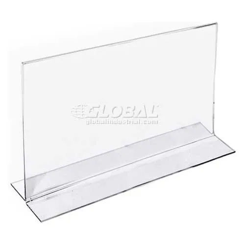 Global Approved 152727 Horizontal Double Sided Stand Up Sign Holder, 6 ...