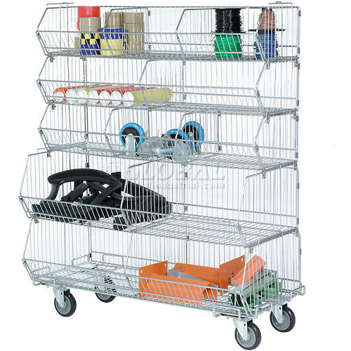 Global Industrial™ Stackable Bin Rack Removable Wire Bins