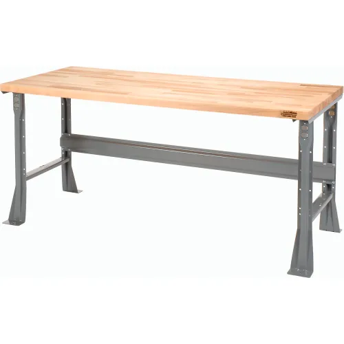 Global Industrial™ Workbench with Flared Leg, 72 x 36", Maple Butcher ...