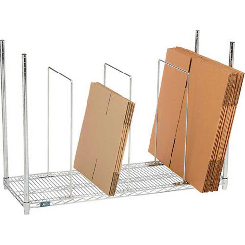 Global Industrial™ Single Level Carton Stand w/ 3 Dividers, 48"L x 18"W ...
